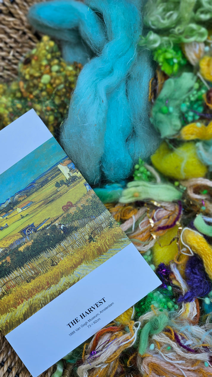 THE HARVEST - hand-dyed Van Gogh inspired rare wool texture blend for ...
